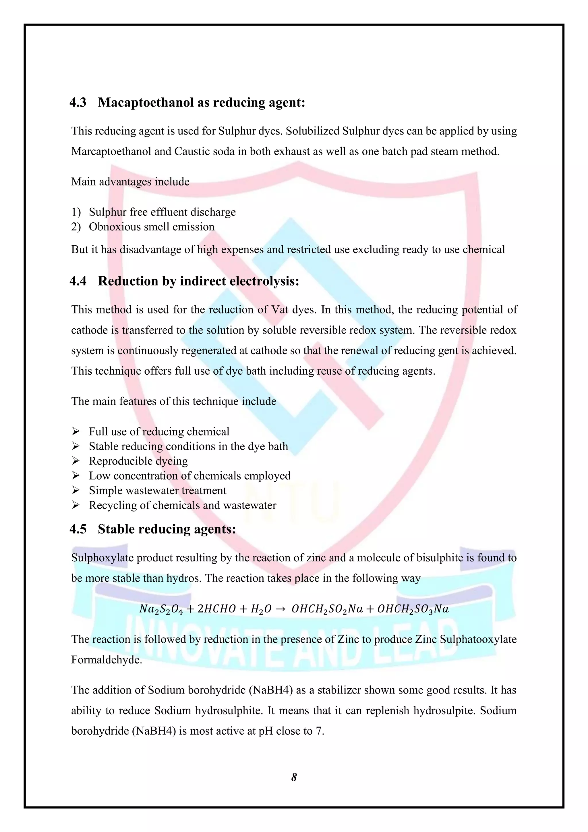 Sustainability of vat and sulphur dyes 2 | PDF