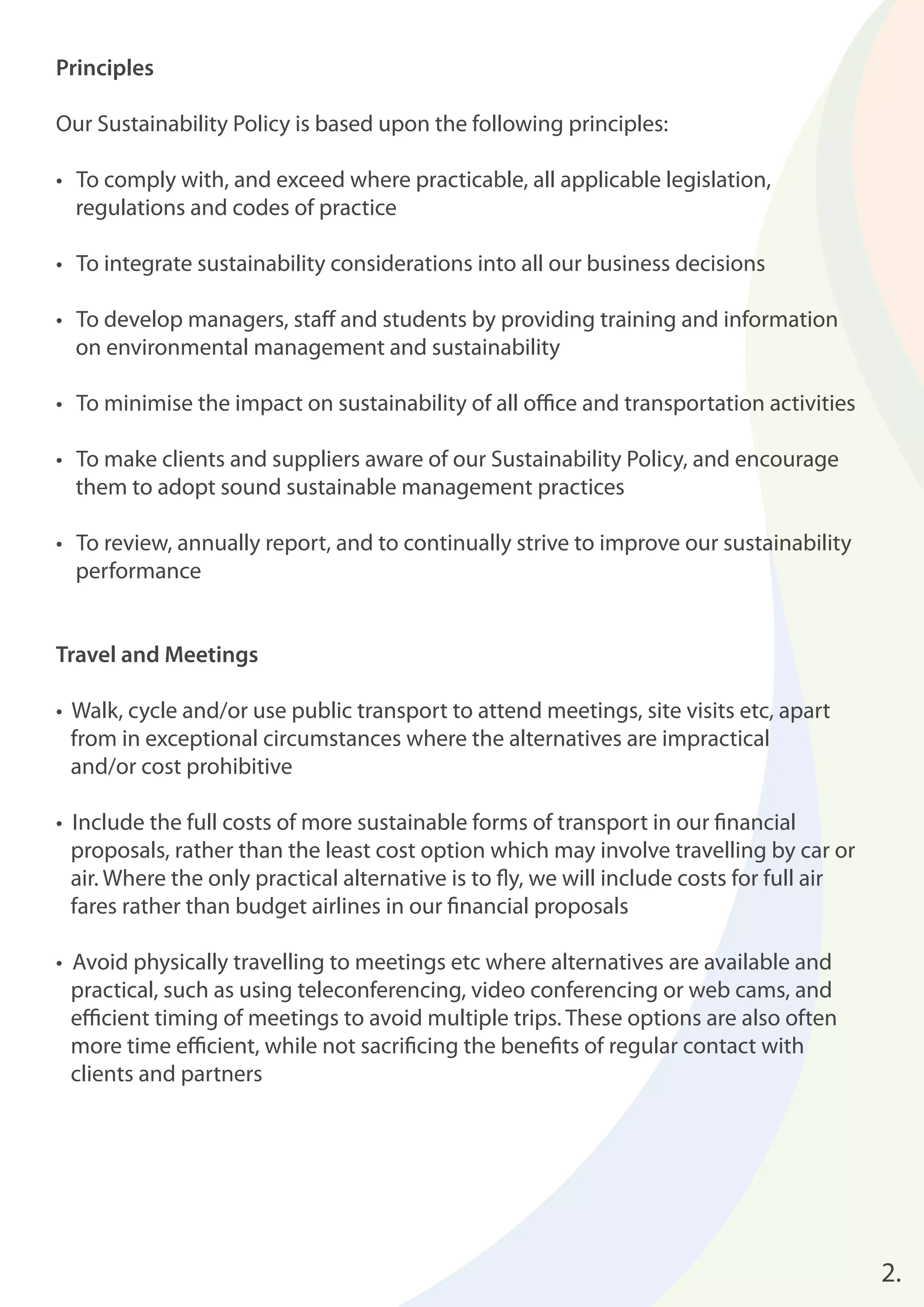 Sustainability Policy | PDF