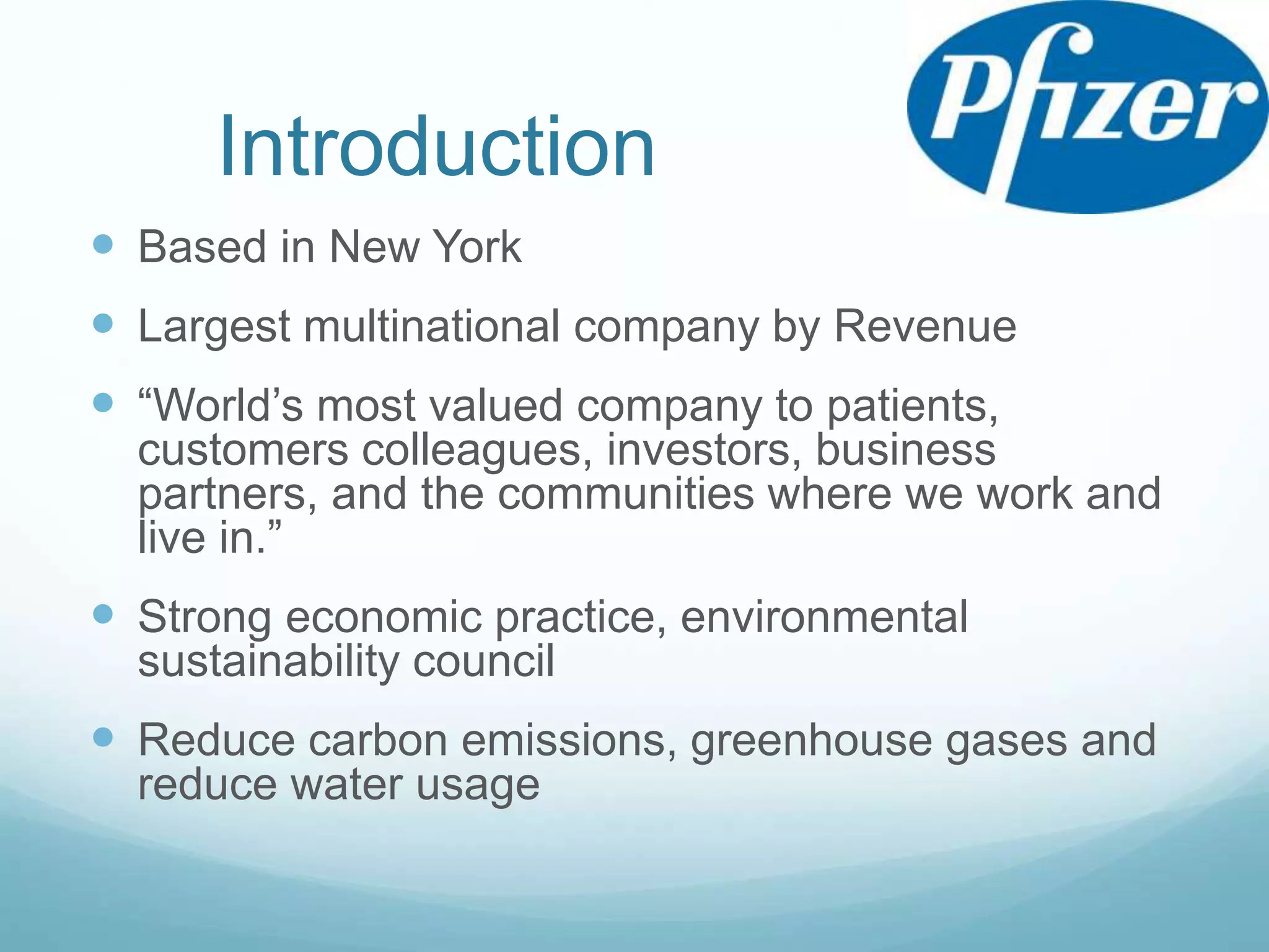 Pfizer Sustainability | PPTX