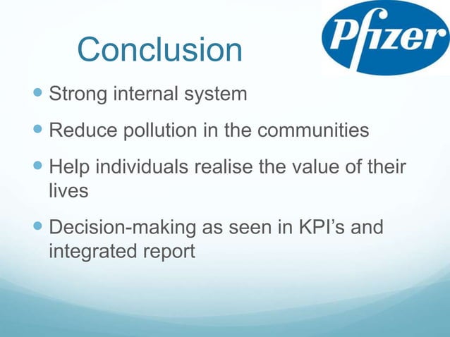 Pfizer Sustainability | PPTX | Business | Business and Finance