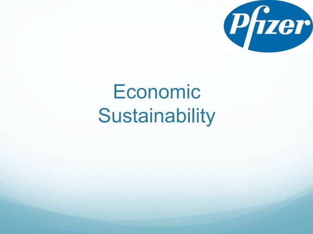 Pfizer Sustainability | PPTX | Business | Business and Finance