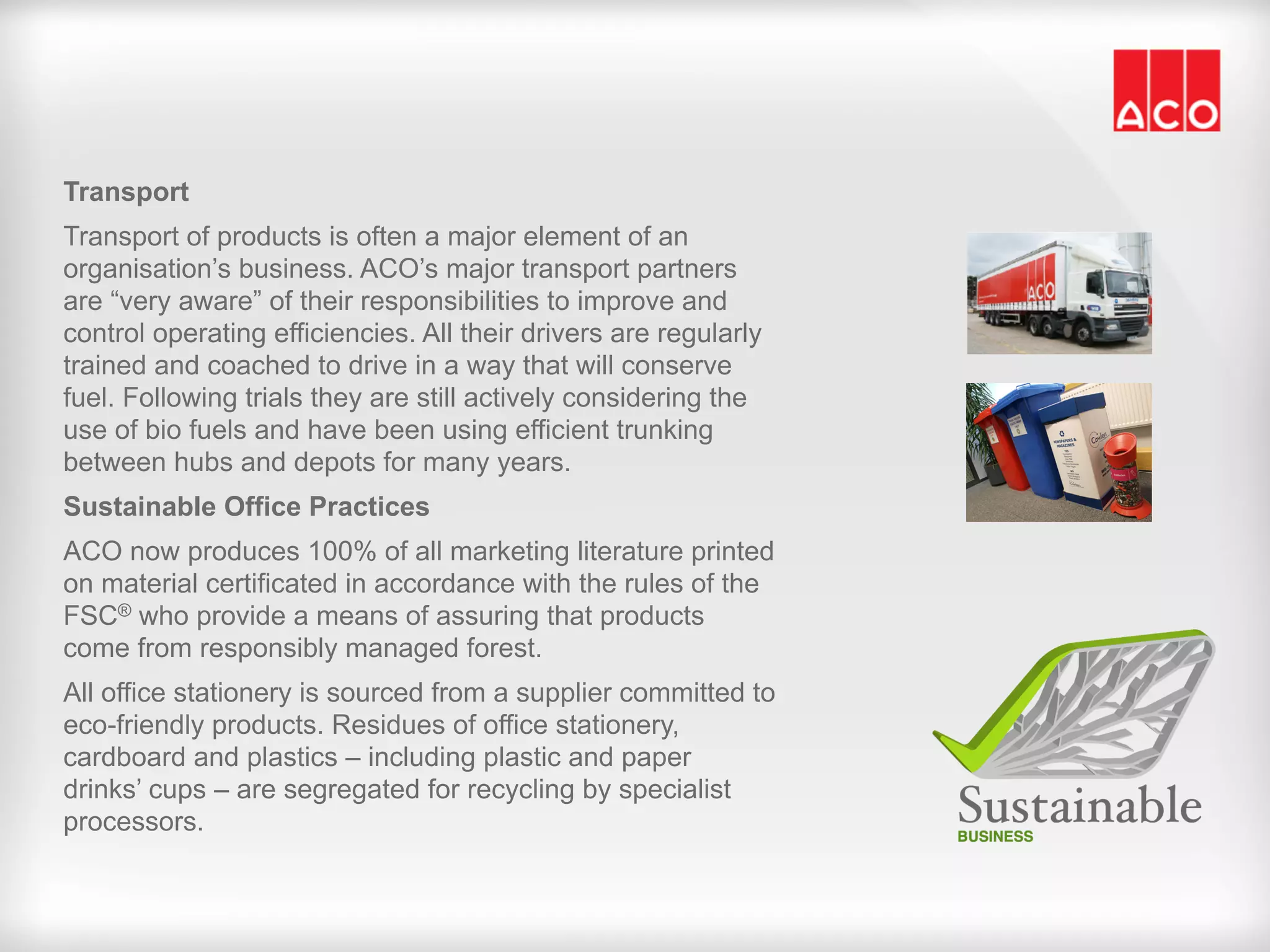 Sustainable ACO | PPT