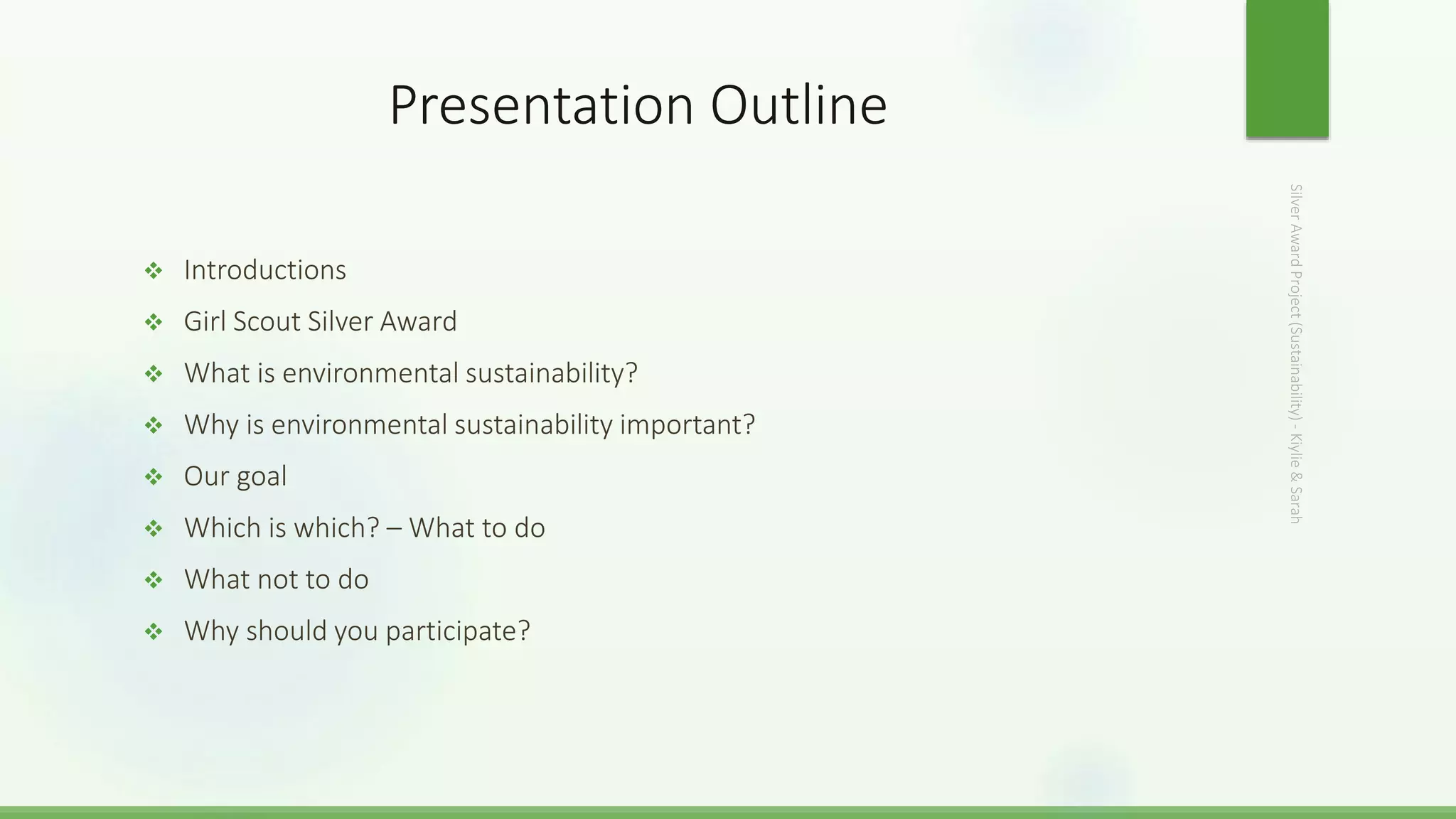 Sustainability project plan silver award - linkedin | PPTX