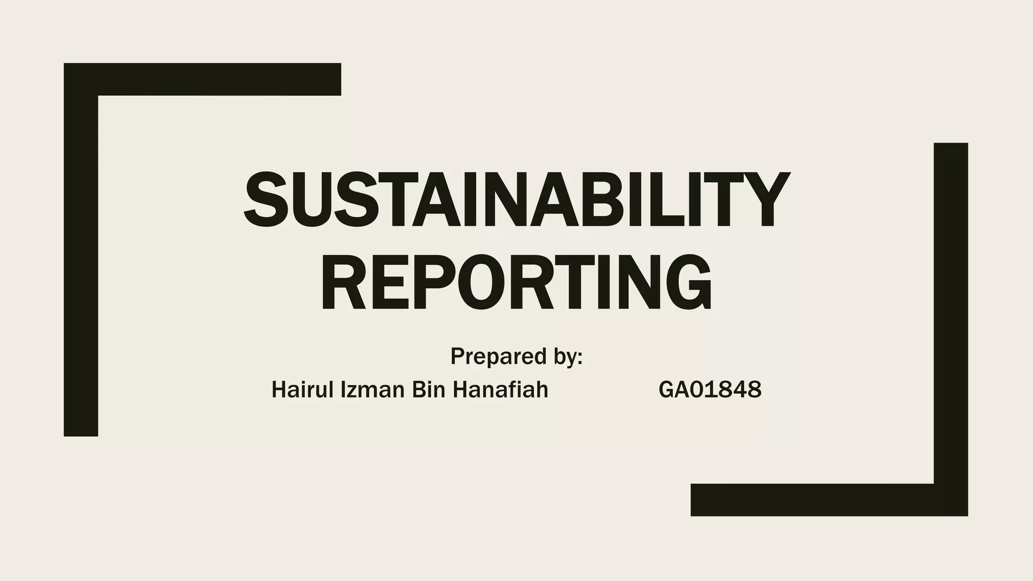Sustainability reporting | PPT