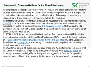 Sustainability Reporting Guidance for the Oil and Gas Industry | PDF