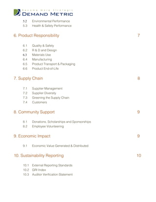 Sustainability Report Template | PDF