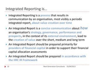 Sustainability vs Integrated Reporting - What's the difference? | PPTX ...