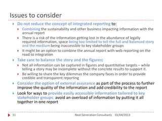 Sustainability vs Integrated Reporting - What's the difference? | PPTX