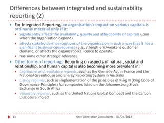 Sustainability vs Integrated Reporting - What's the difference? | PPTX ...