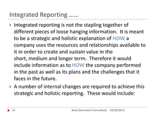 Sustainability vs Integrated Reporting - What's the difference? | PPTX ...