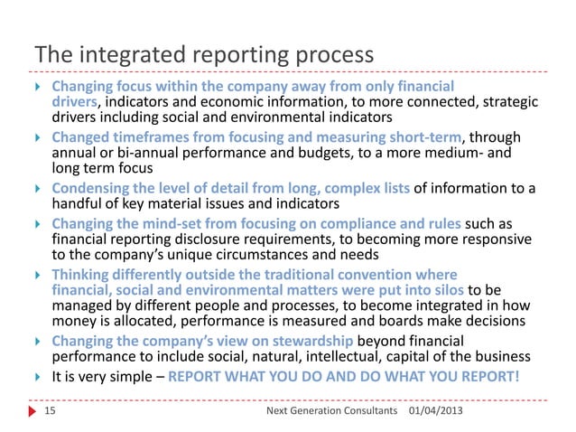 Sustainability vs Integrated Reporting - What's the difference? | PPTX ...