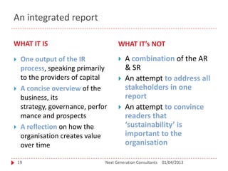 Sustainability vs Integrated Reporting - What's the difference? | PPTX ...