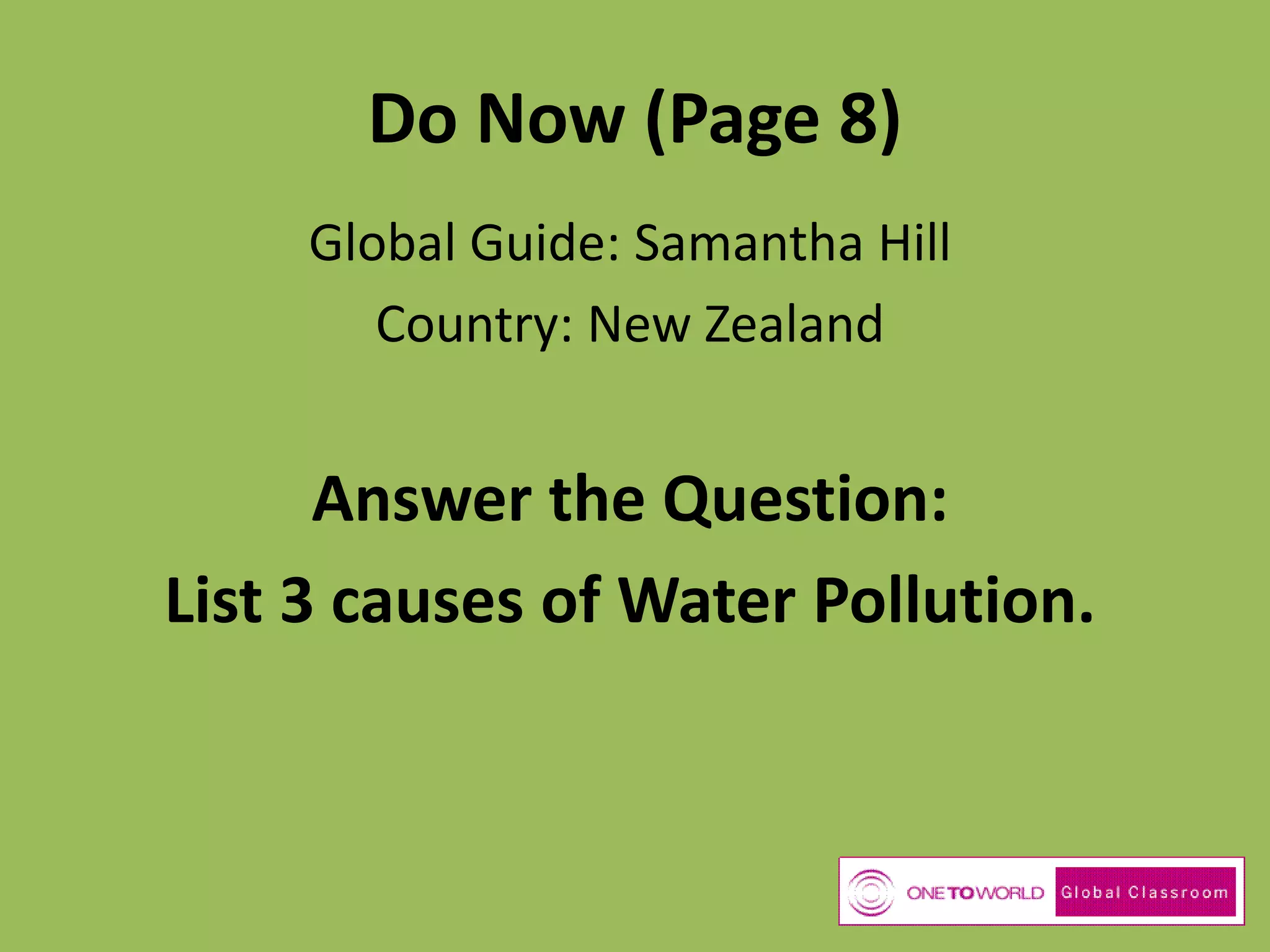 Sustainability: Water Pollution in New Zealand | PPT