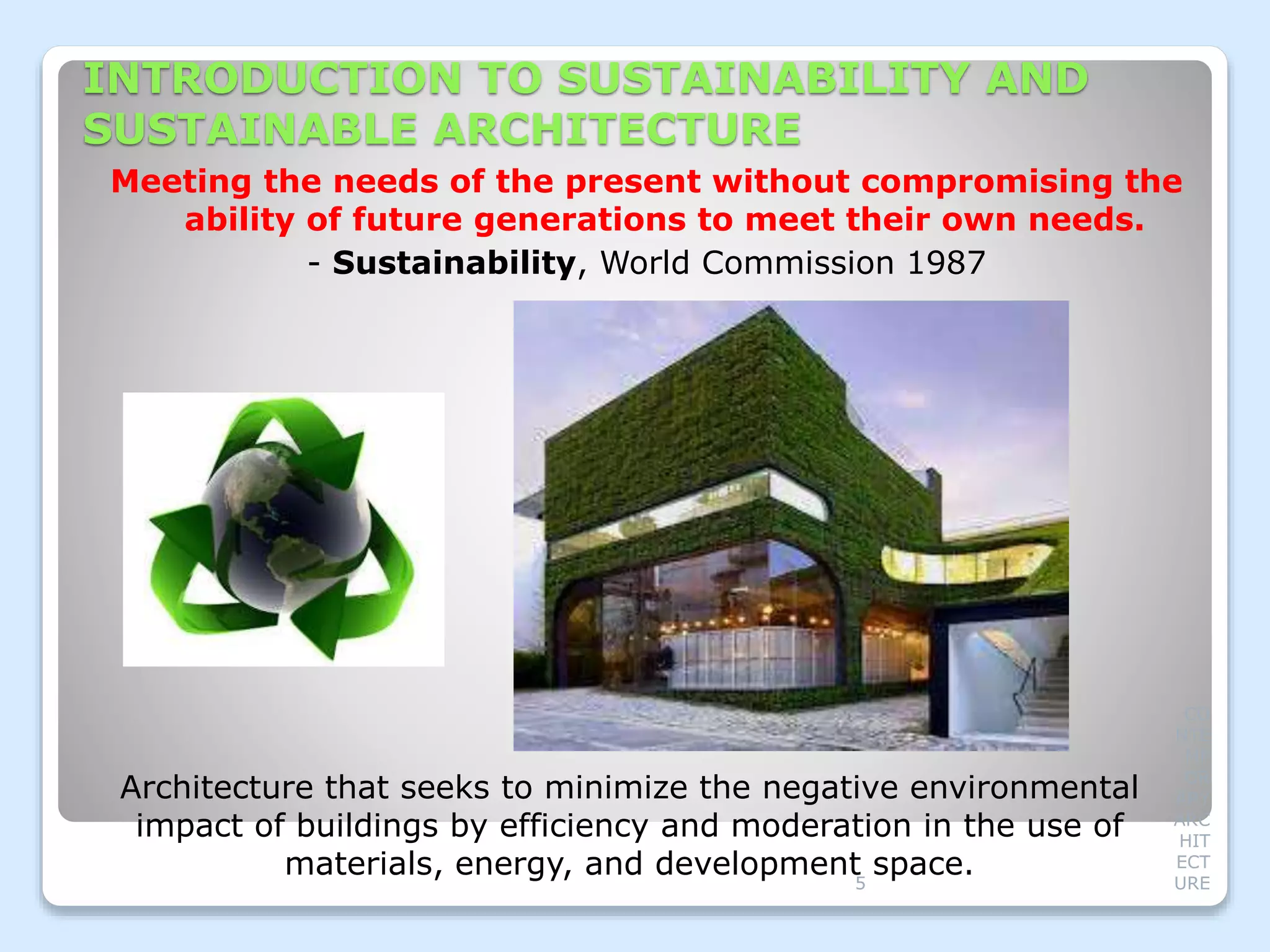 Sustainable architecture | PPTX