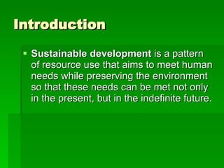 Sustainable Development | PPT | Environmental Services Industry ...