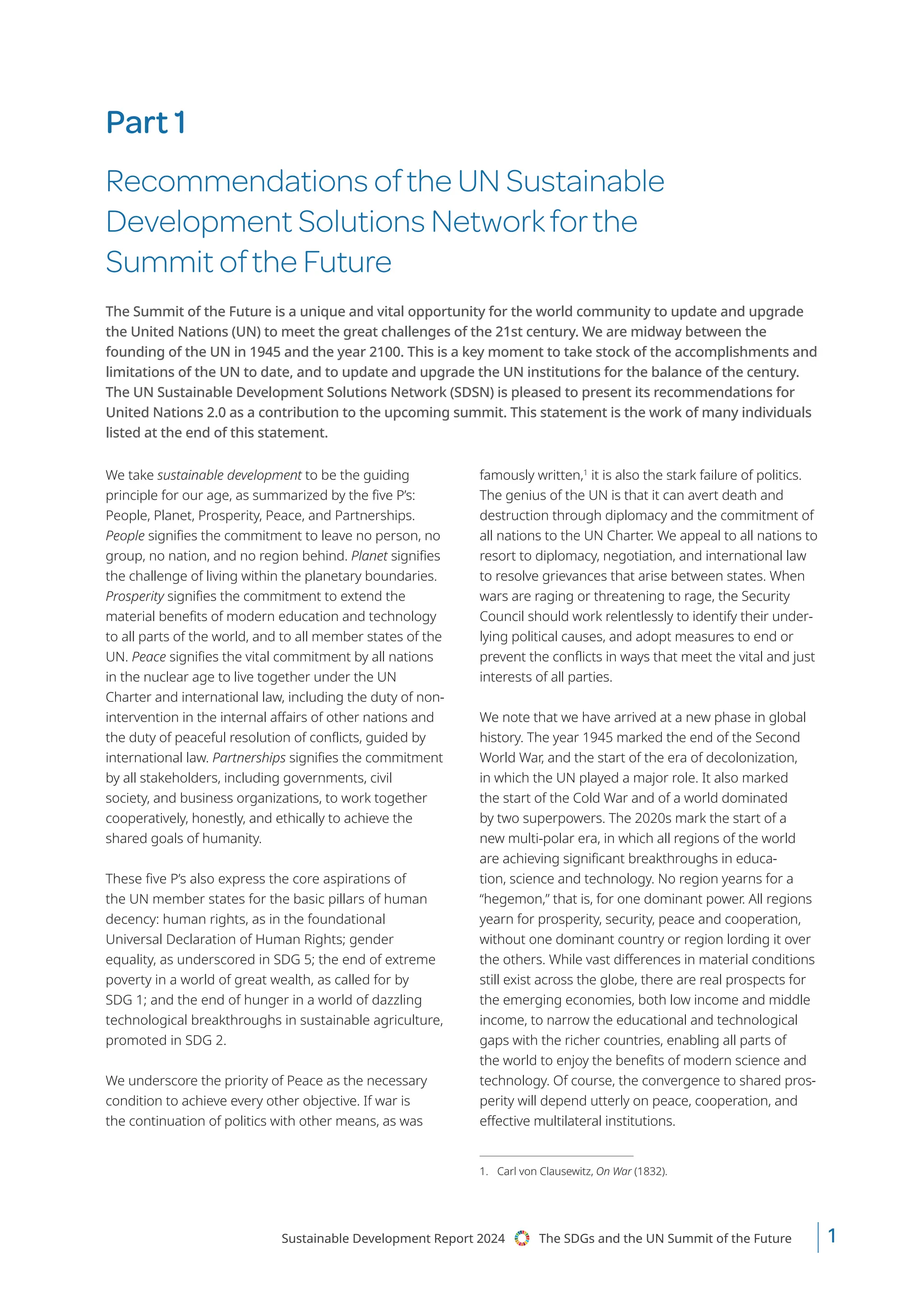 UN SDSN Sustainable Development Report 2024 | PDF