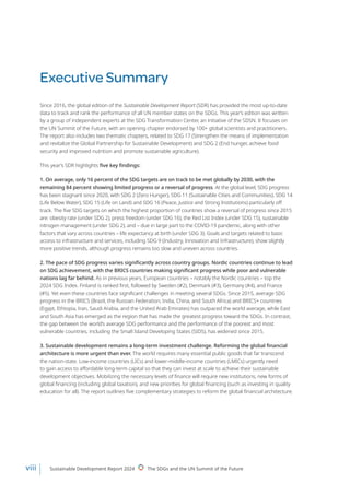 UN SDSN Sustainable Development Report 2024 | PDF