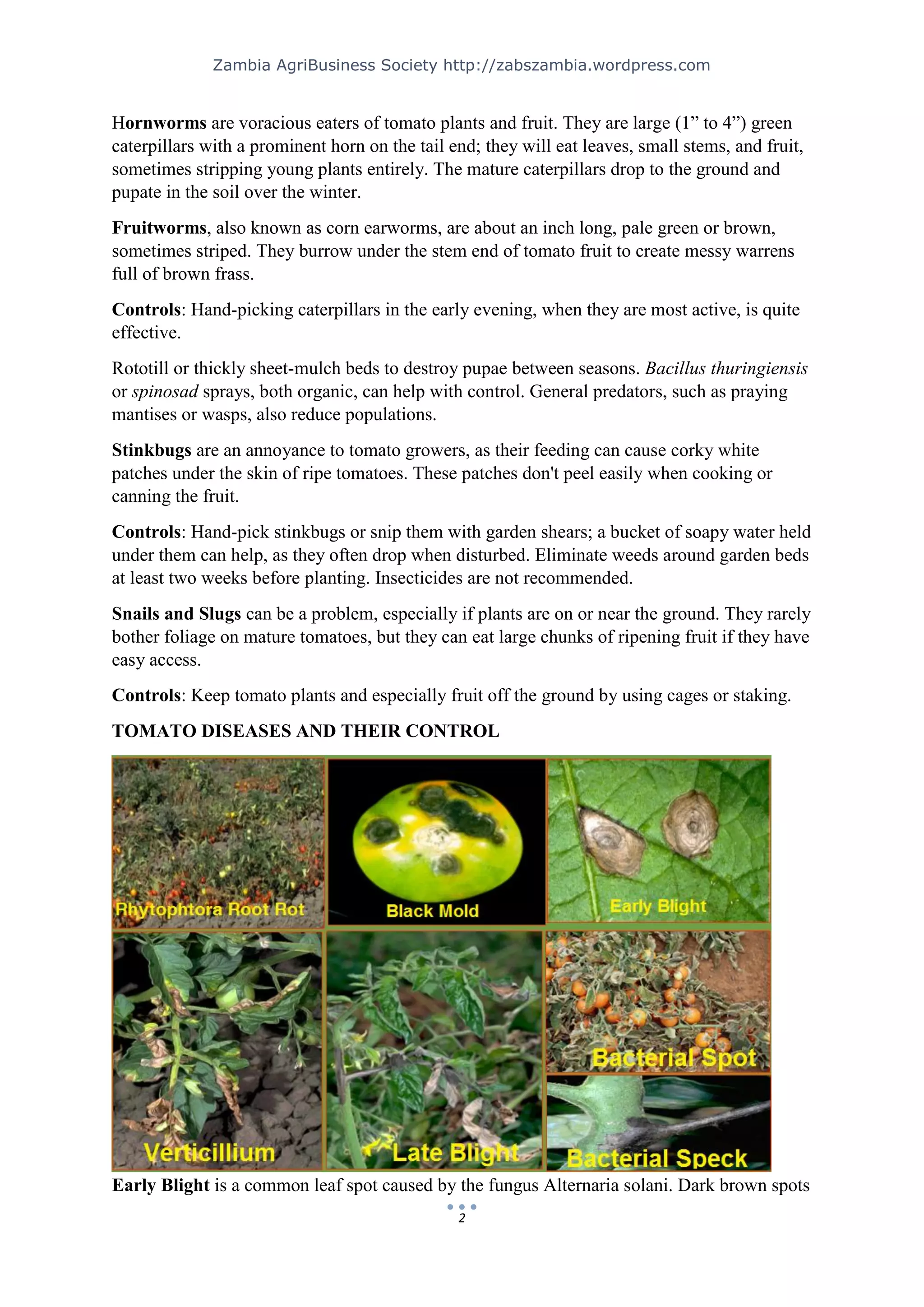 Sustainable integrated pest management for tomato | PDF