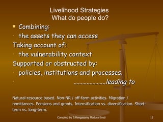 Sustainable Livelihood Framework SR | PPT
