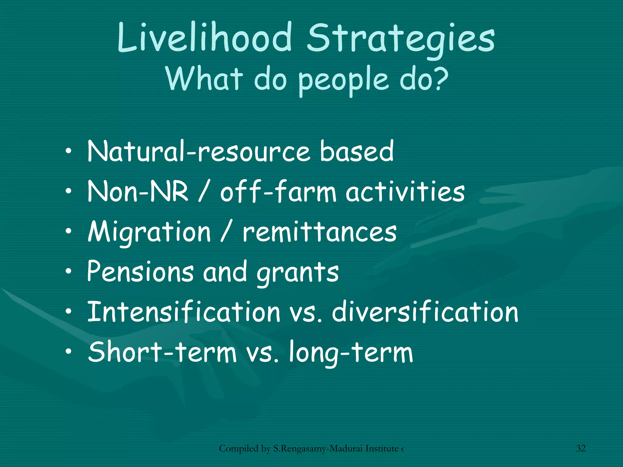 Sustainable Livelihood SR | PPT