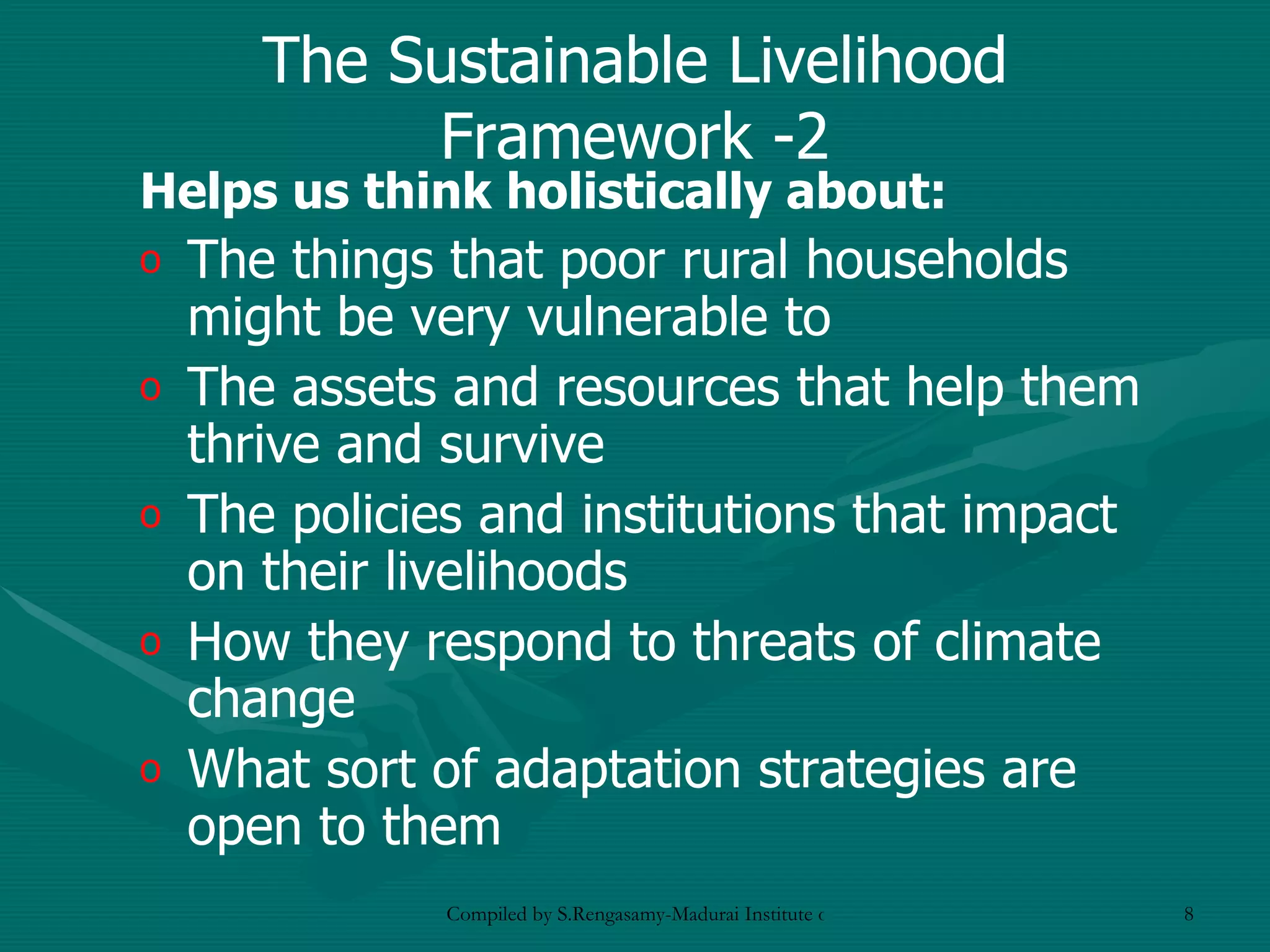 Sustainable Livelihood SR | PPT