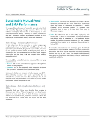 Sustainable Reality: Understanding the Performance of Sustainable ...