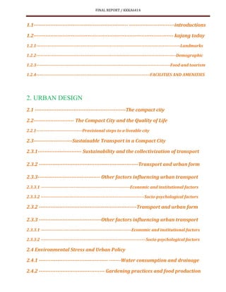 Sustainable urban-design-of-kajang | PDF