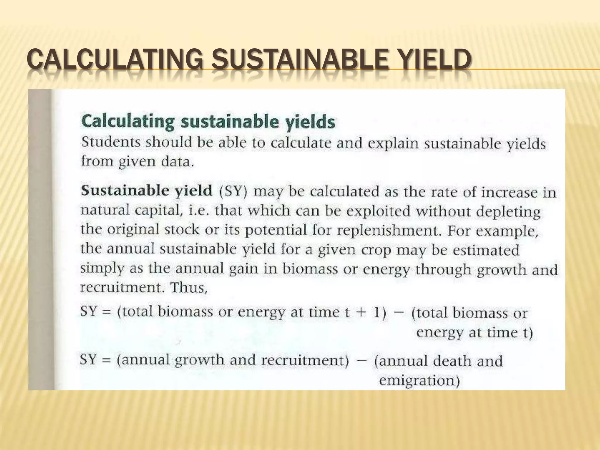 Sustainable yield copy | PPT