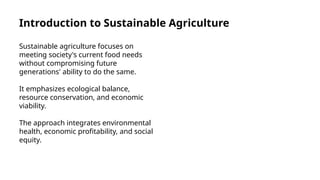 Sustainable Agriculture (1).pptx details | PPTX