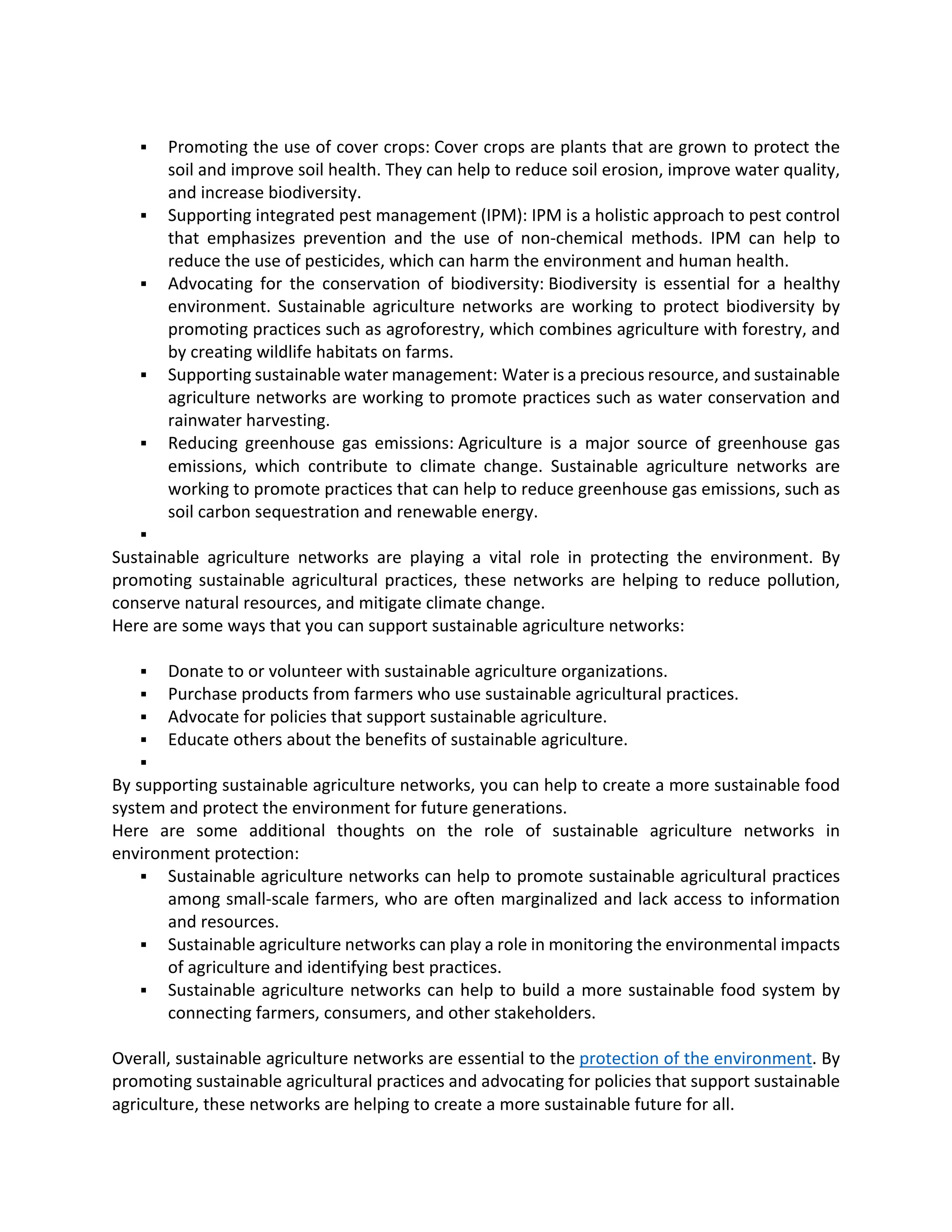 Sustainable Agriculture Network | PDF