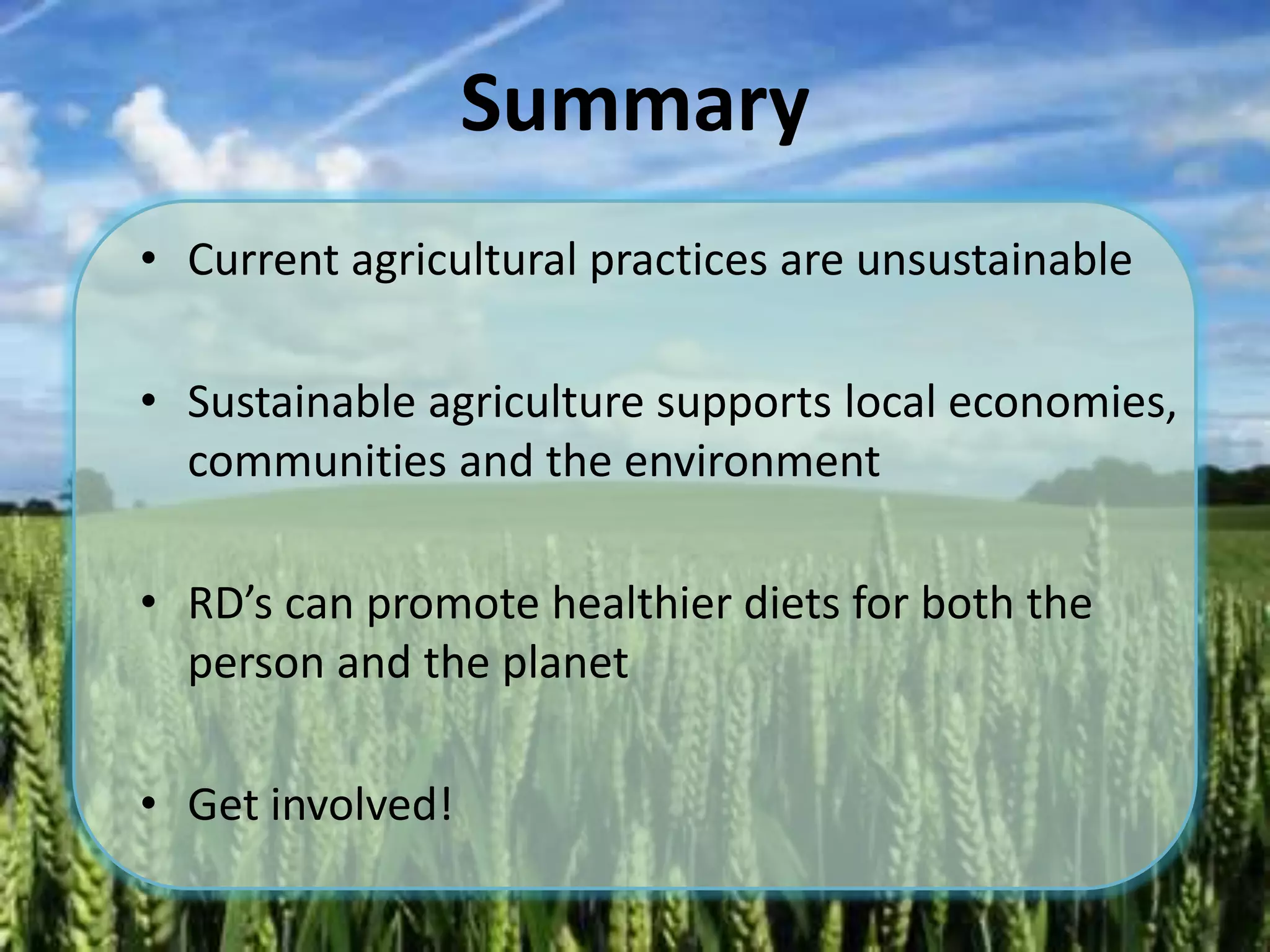 Sustainable Agriculture Presentation | PPTX
