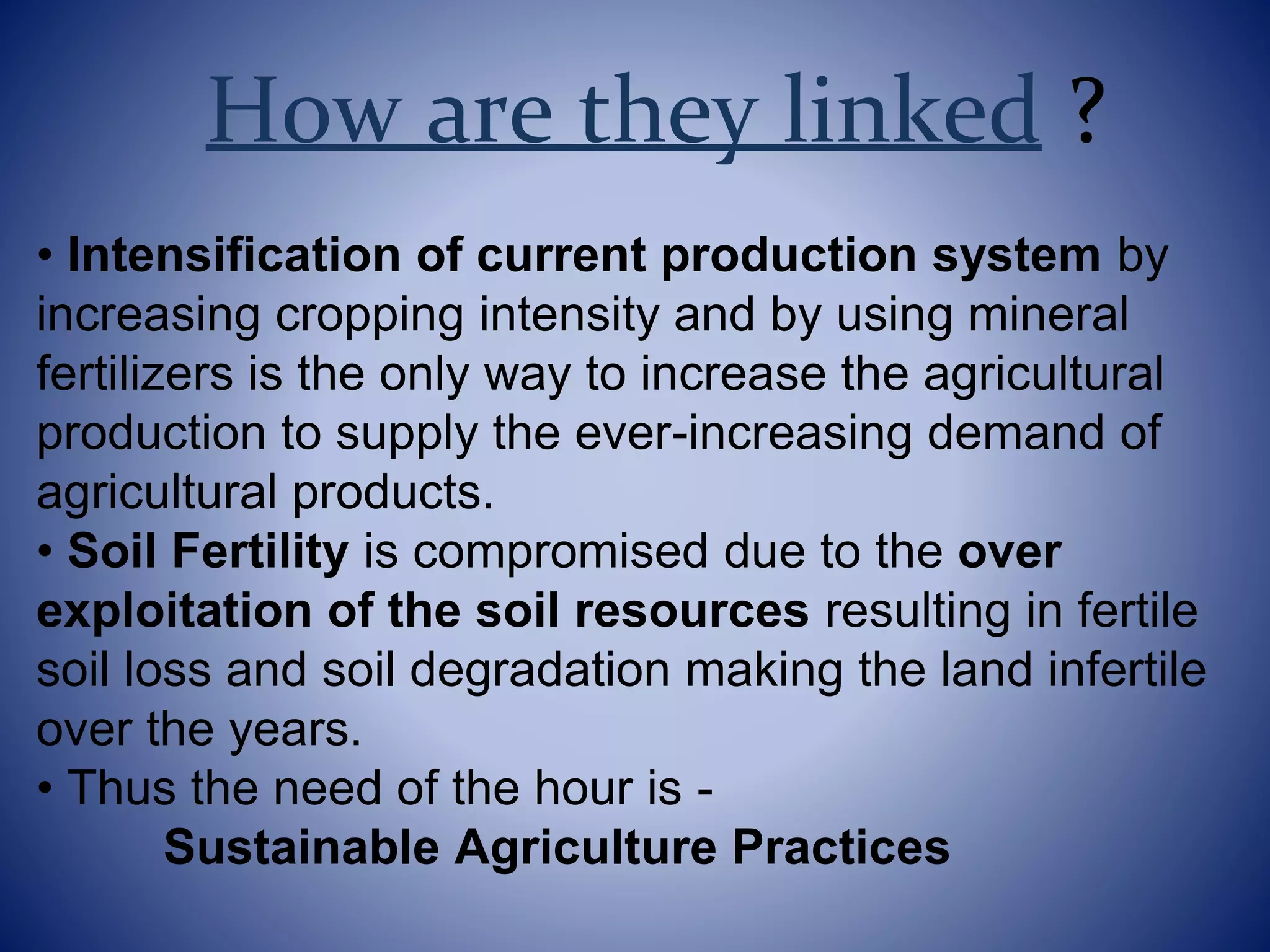 Soil Fertility and Sustainable agriculture | PPTX