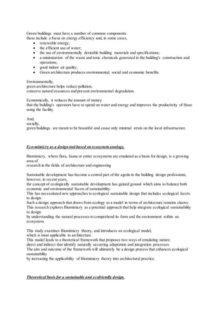 Sustainable and green buildings | DOCX