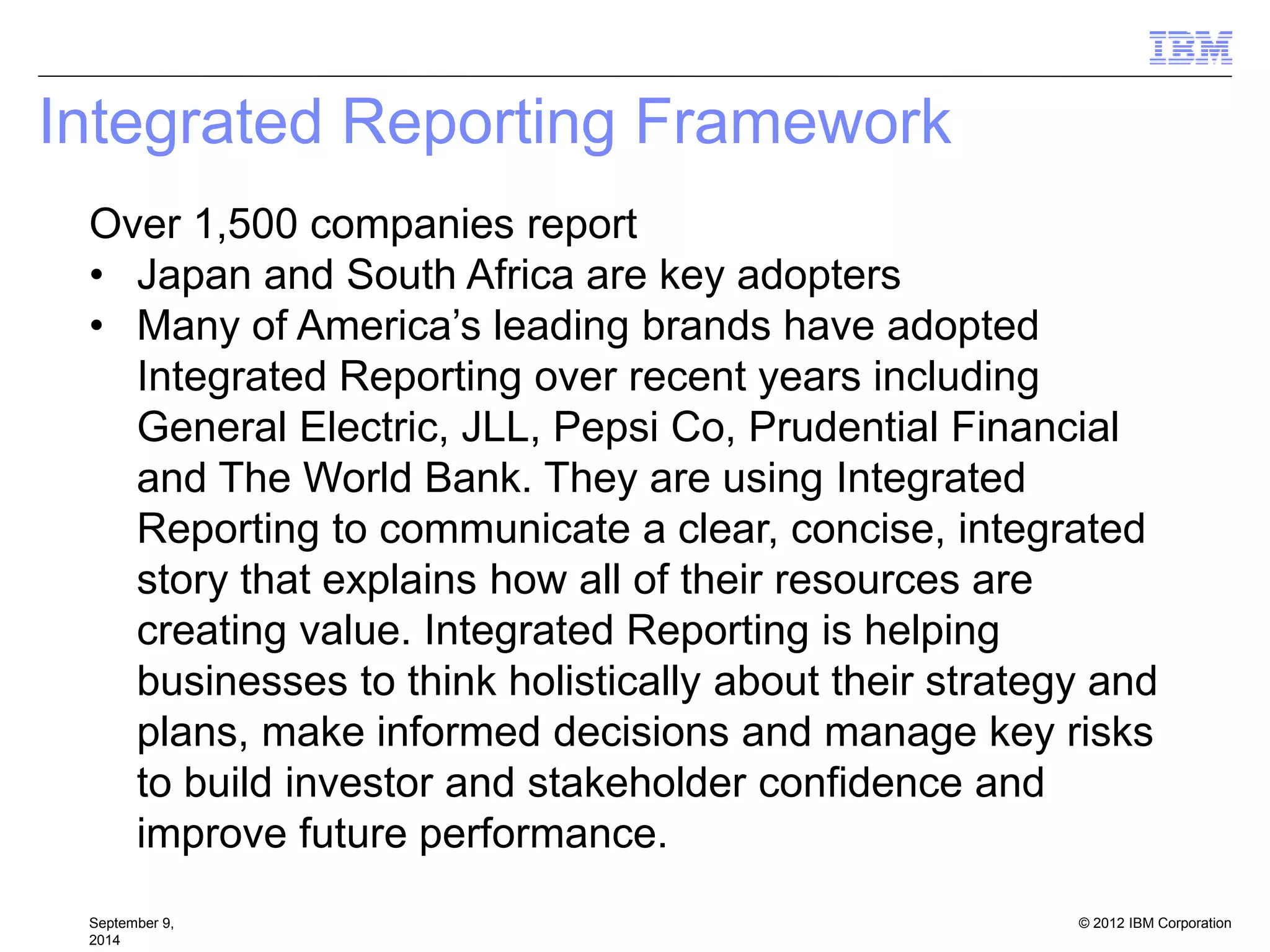 Sustainability and Integrated Reporting | PPTX