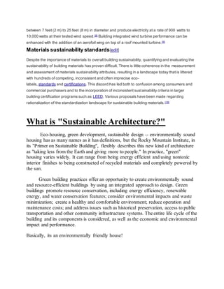 Sustainable architecture | DOCX