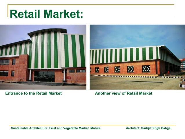 Sustainable Architecture: Fruit and Vegetable Market at Mohali, Punjab ...