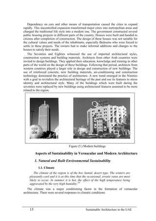 Sustainable architecture in the united arab emirates past and present | PDF