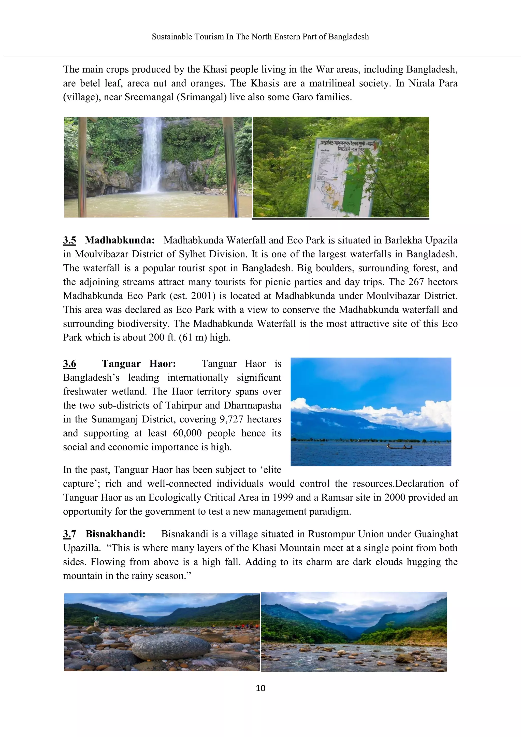 Sustainable Tourism in Sylhet | PDF