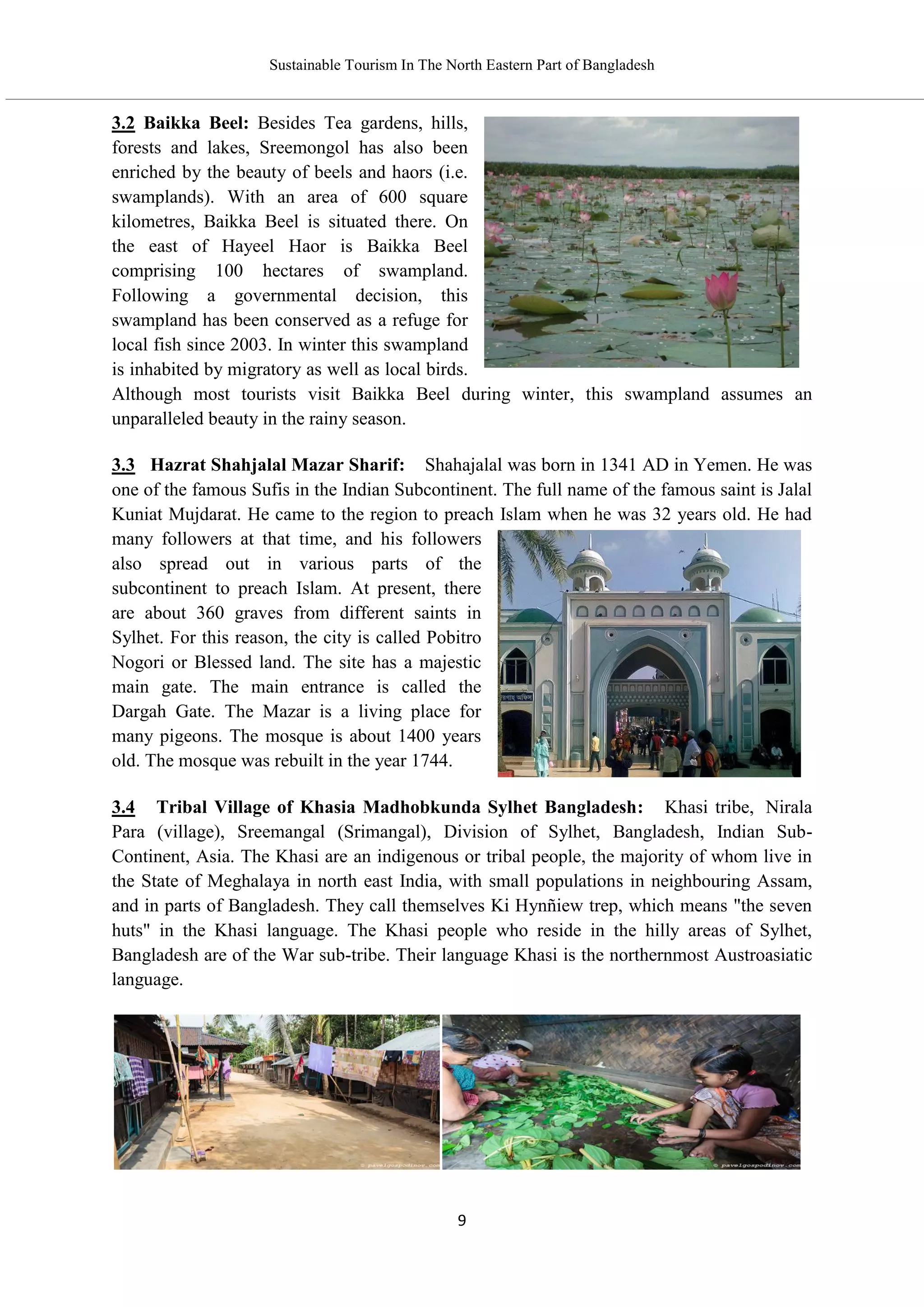 Sustainable Tourism in Sylhet | PDF