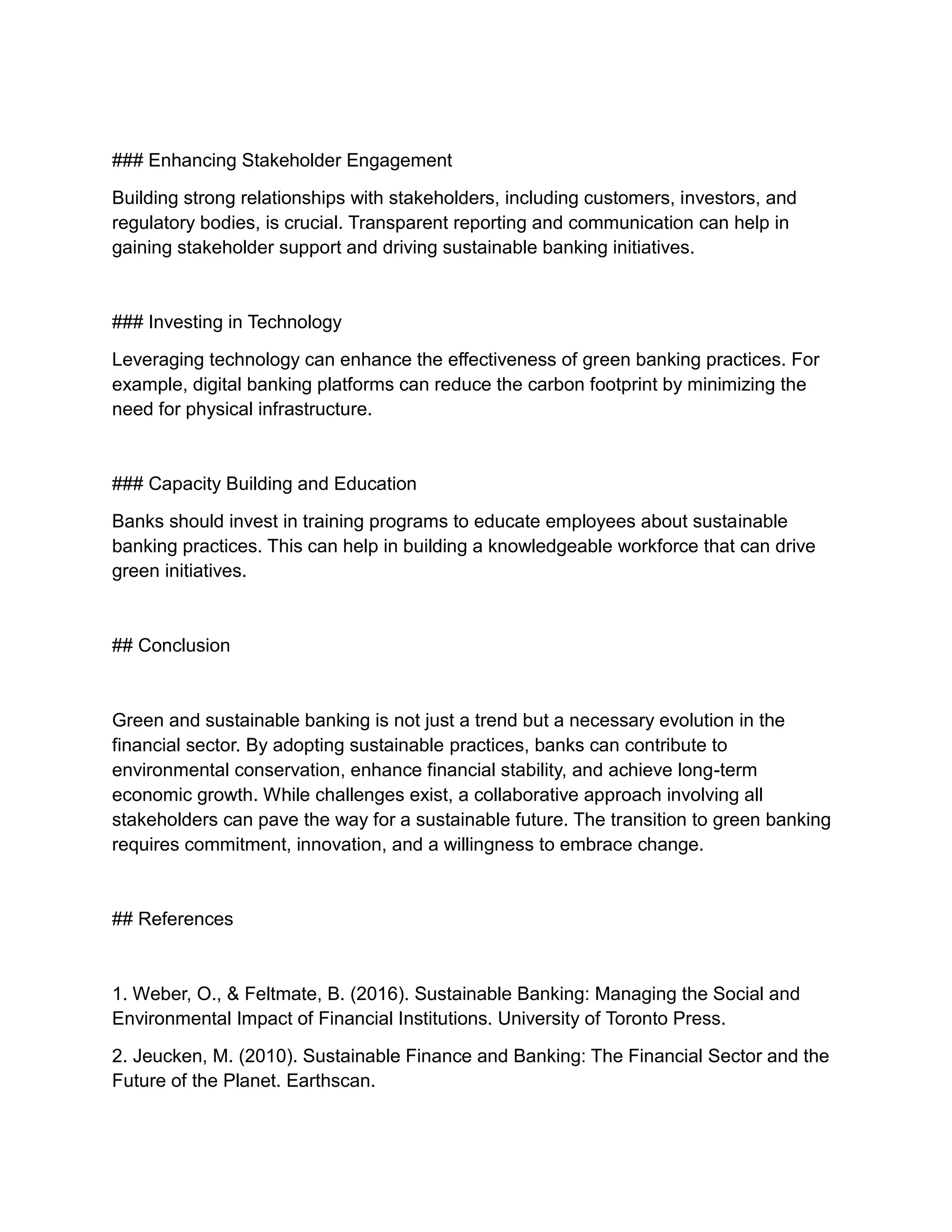 Green and Sustainable Banking: A Pathway to Environmental ...