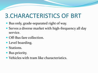 Sustainable bus rapid transit system | PPTX