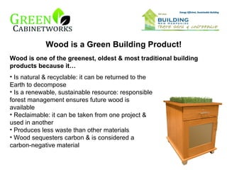 Sustainable Cabinetry and Millwork in Green Building Design | PPT