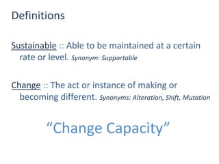 Sustainable change | PPTX