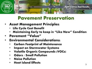 Sustainable Choice of Pavement Preservation | PPTX