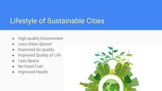 Sustainable cities for urban development | PPTX