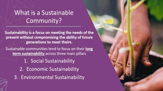 Lec : Sustainable Community Development | PPT