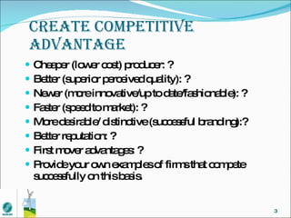 Sustainable Competetive Strategy | PPT