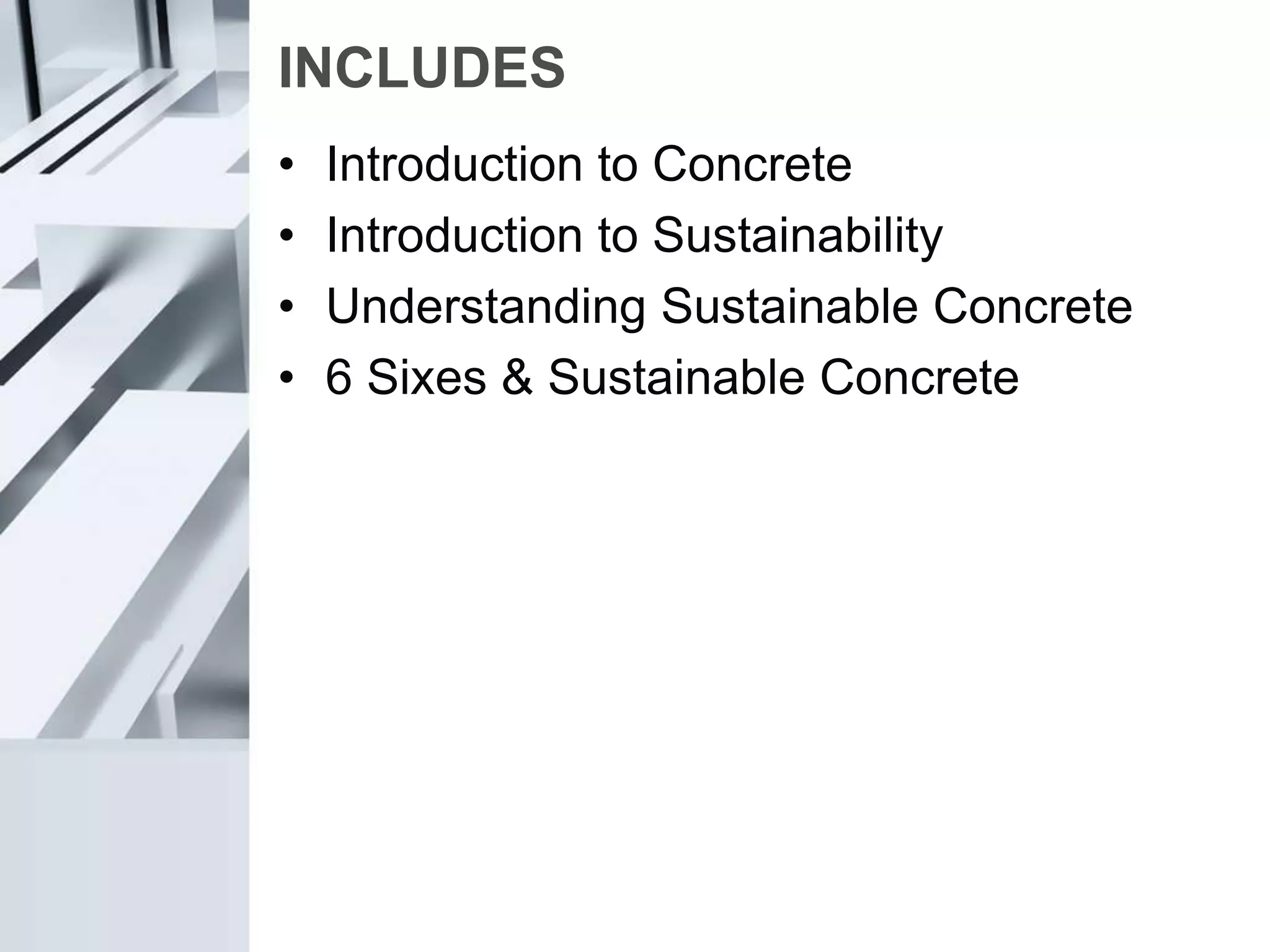Sustainable concrete | PPTX