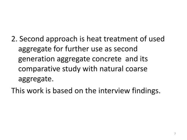 Sustainable construction trough heat processed recycled coarse ...