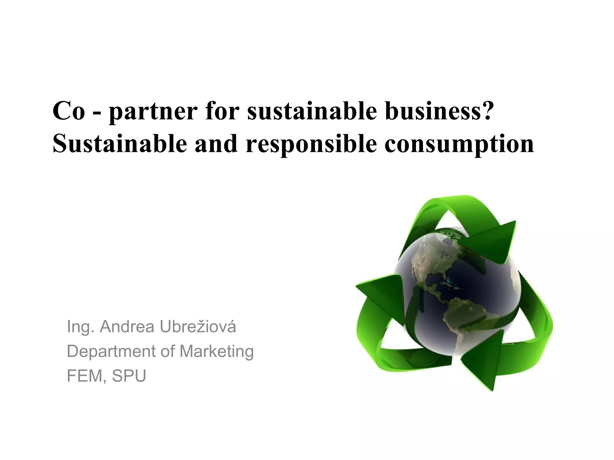 Sustainable consumption | PPT